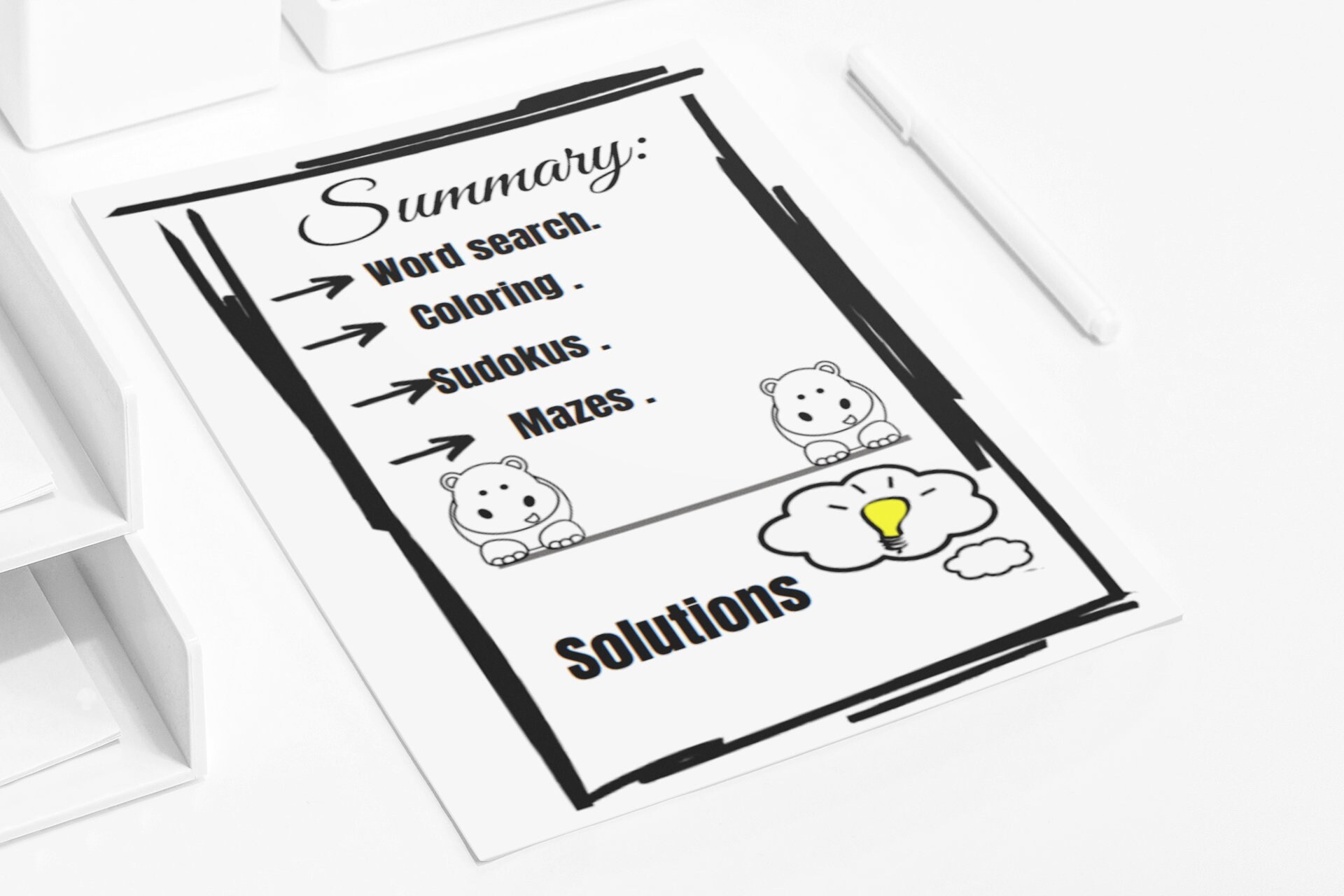 Activity Page Printable| 80 Activity Sheet | Maze Sudoku and More| Kids ...