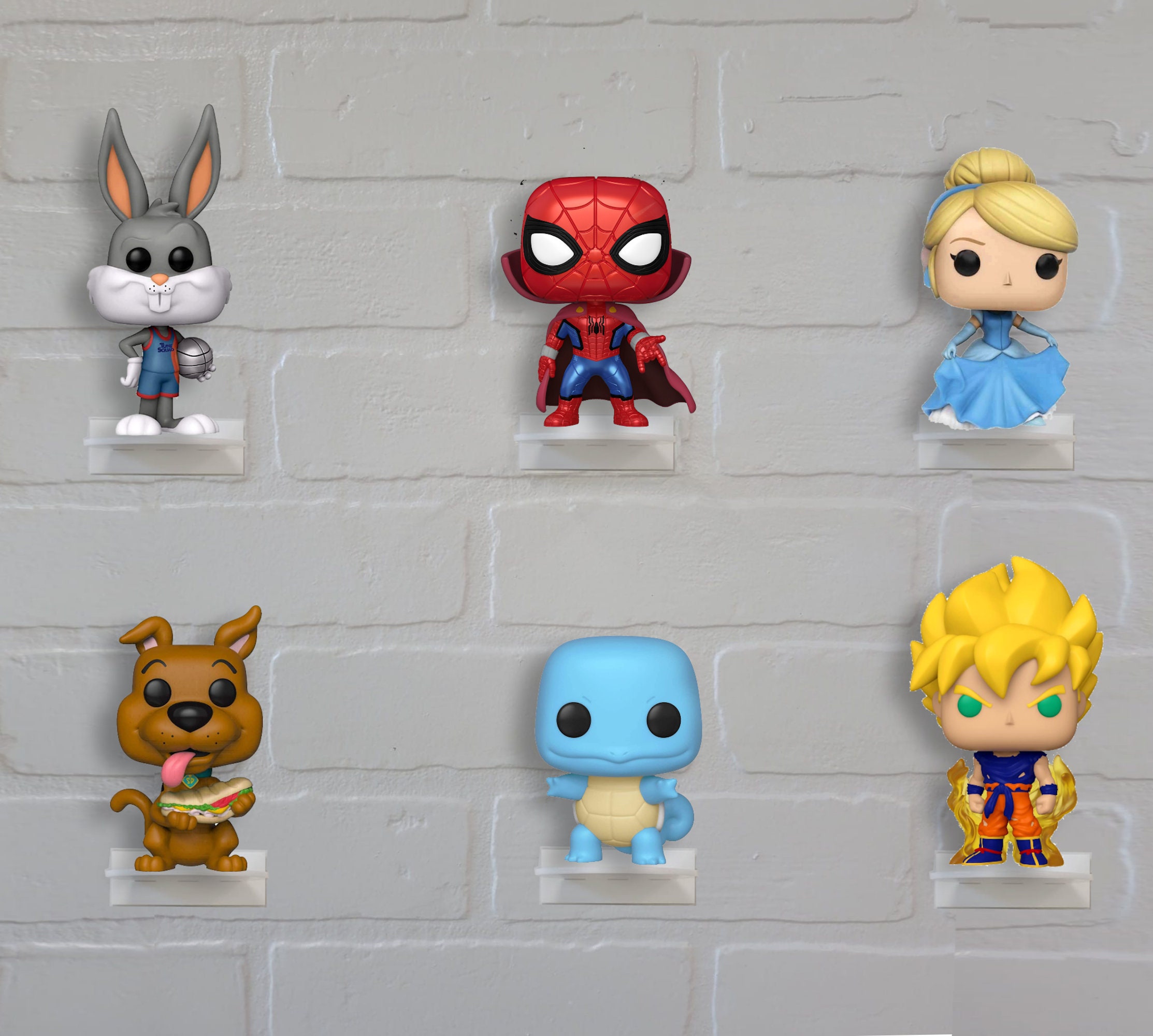 12 Pack White Shelves for Unboxed Funko Pop Floating Stands - Etsy