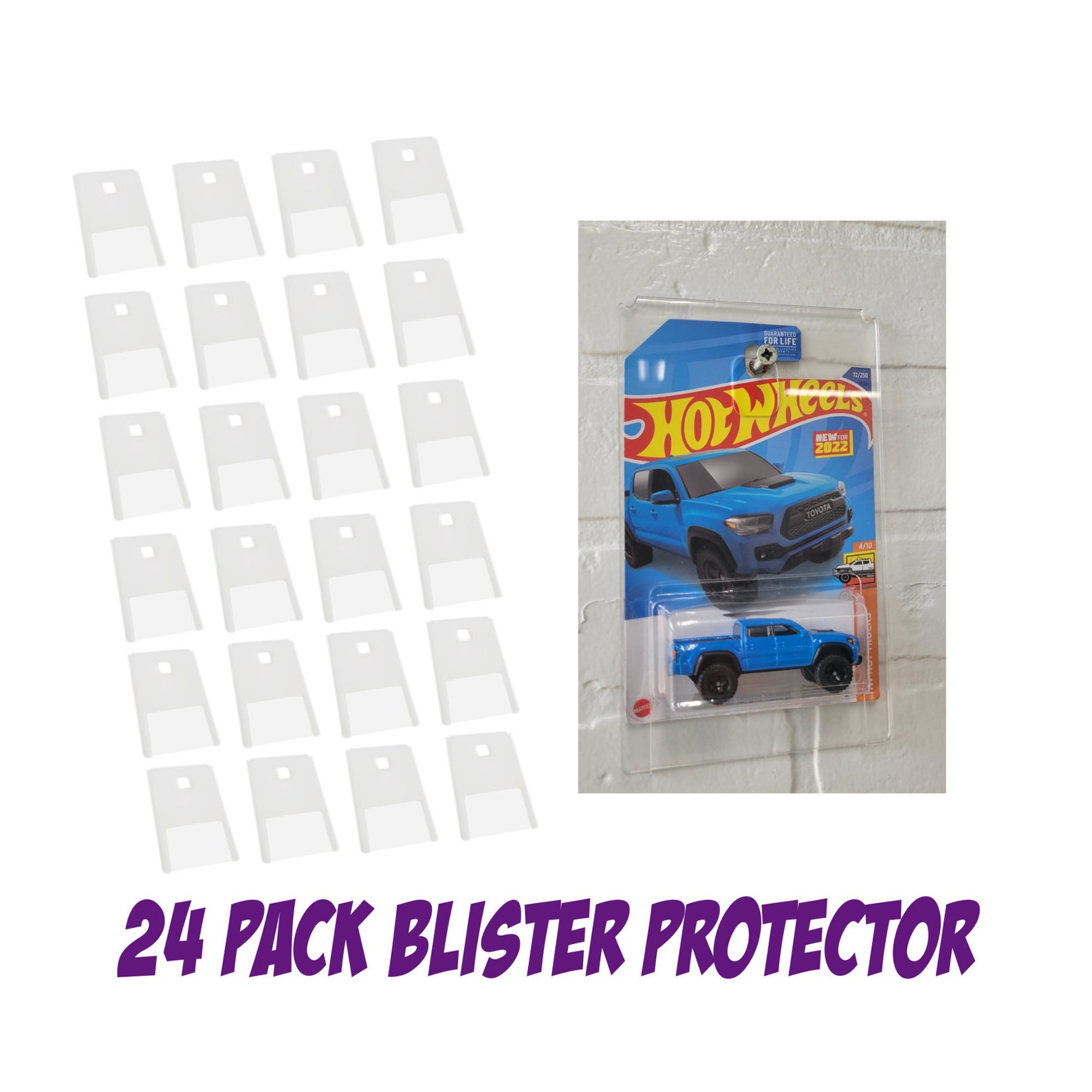24 Pack Acrylic Display Single Blister Protector Hot Wheels - Etsy