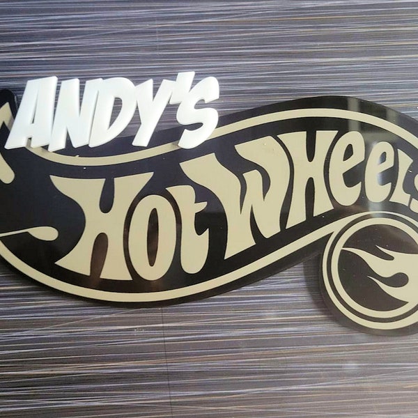 Hot Wheels Name Wall Sign - Etsy