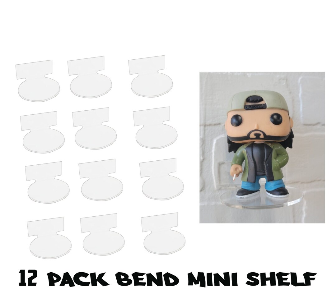 12 Pack Mini Shelves, for Funko Pop, Pins, Figures, Peel and Install - Etsy
