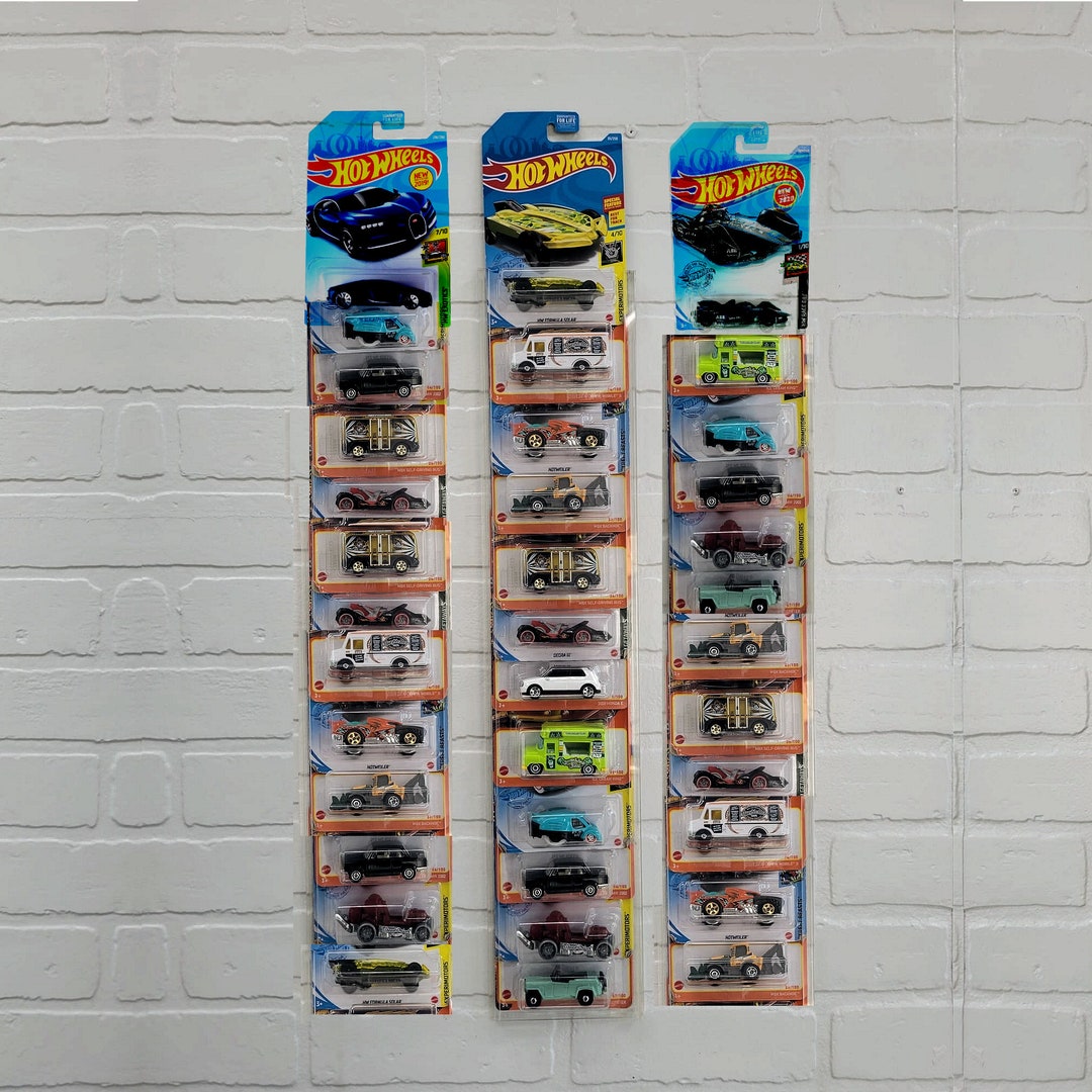 Acrylic Display Rack for Diecast 1/64 on Blister, Hot Wheels, Sizes ...