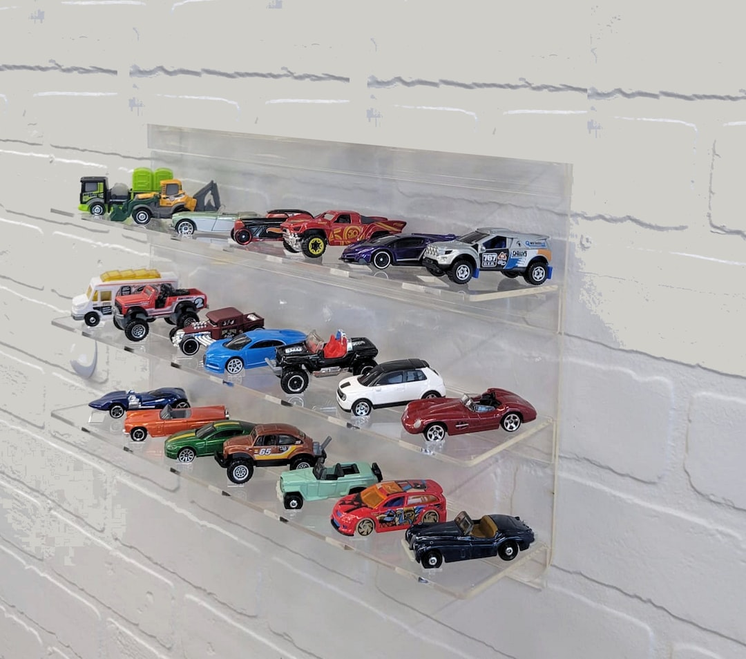 Acrylic Wall Display Case for 21 Diecast Hot Wheels, Matchbox or More ...