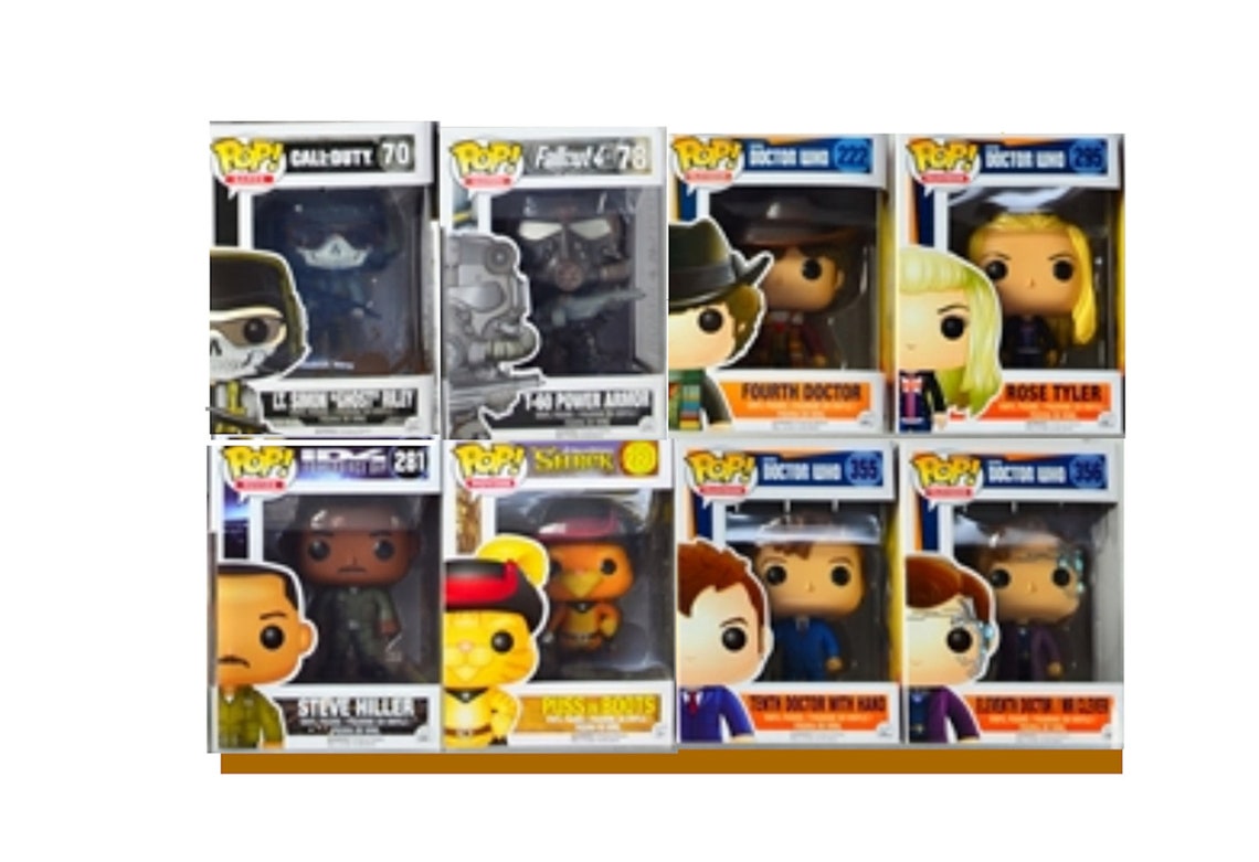 Wall Display for 8 Funko Pop in Box or Funko Pin Floating - Etsy