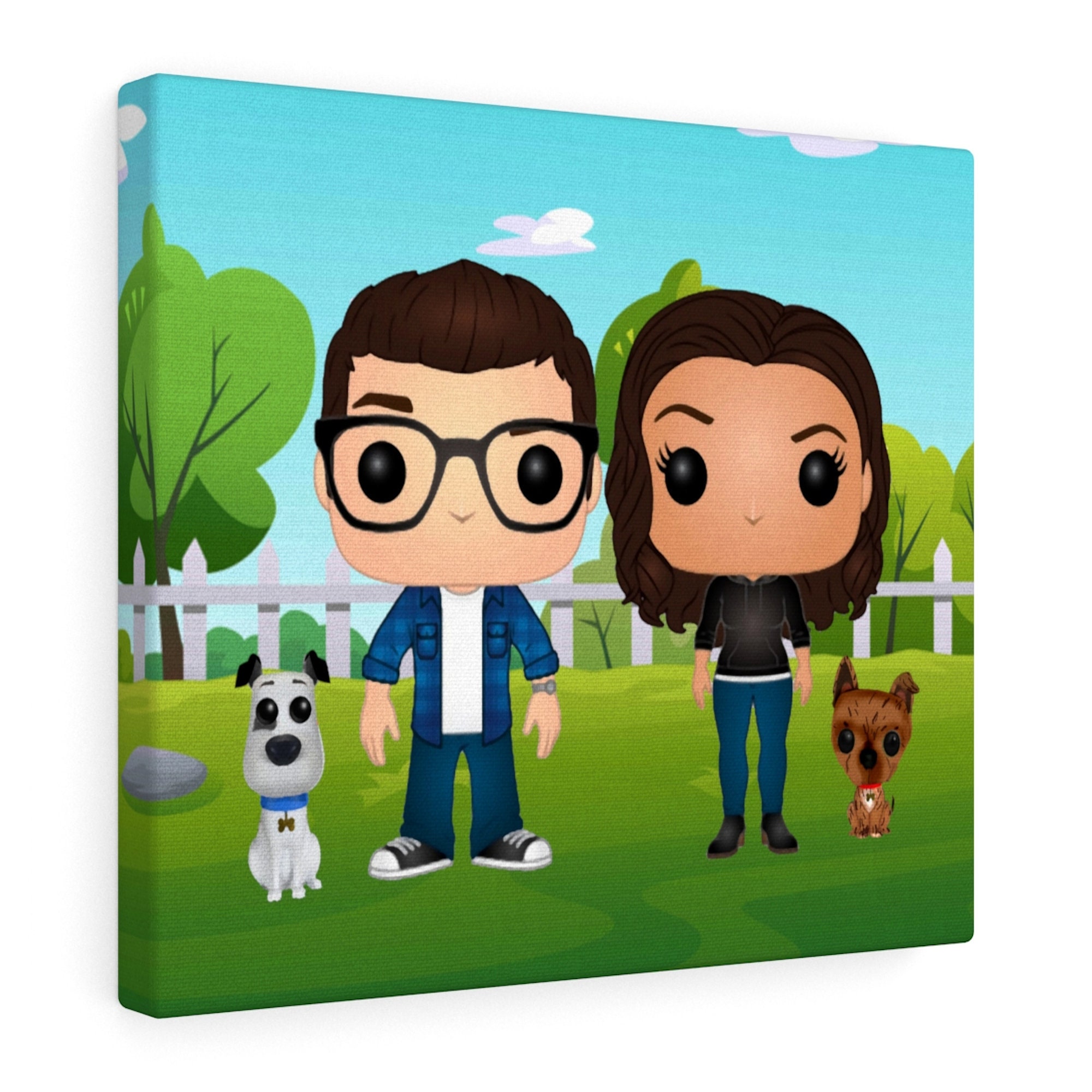 Custom Made Funko Pop Canvas With Family Friends or Pets - Etsy