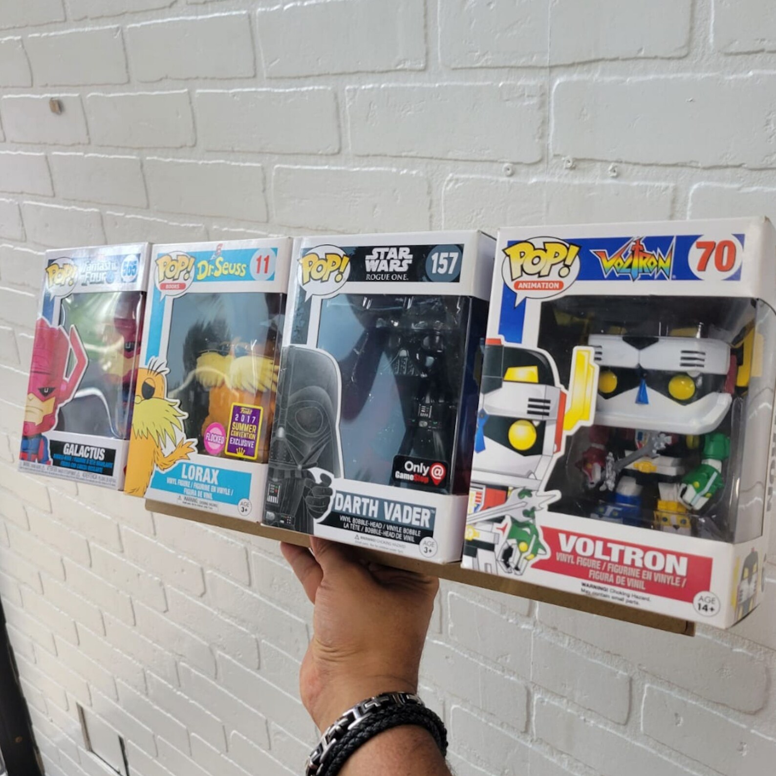Wall Display for 4 Funko Pop or Funko Pin in Box, Floating Stand Ready ...