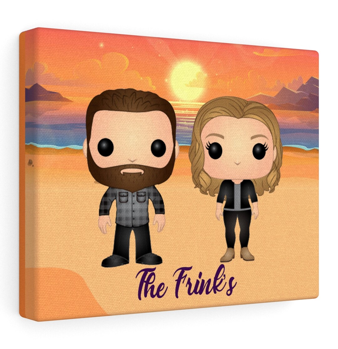 Romantic Custom Funko Pop Canvas With Family Friends or Pets! - Etsy