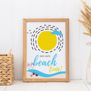 Printable Beach Vacation Countdown Instant Download Holiday Countdown ...