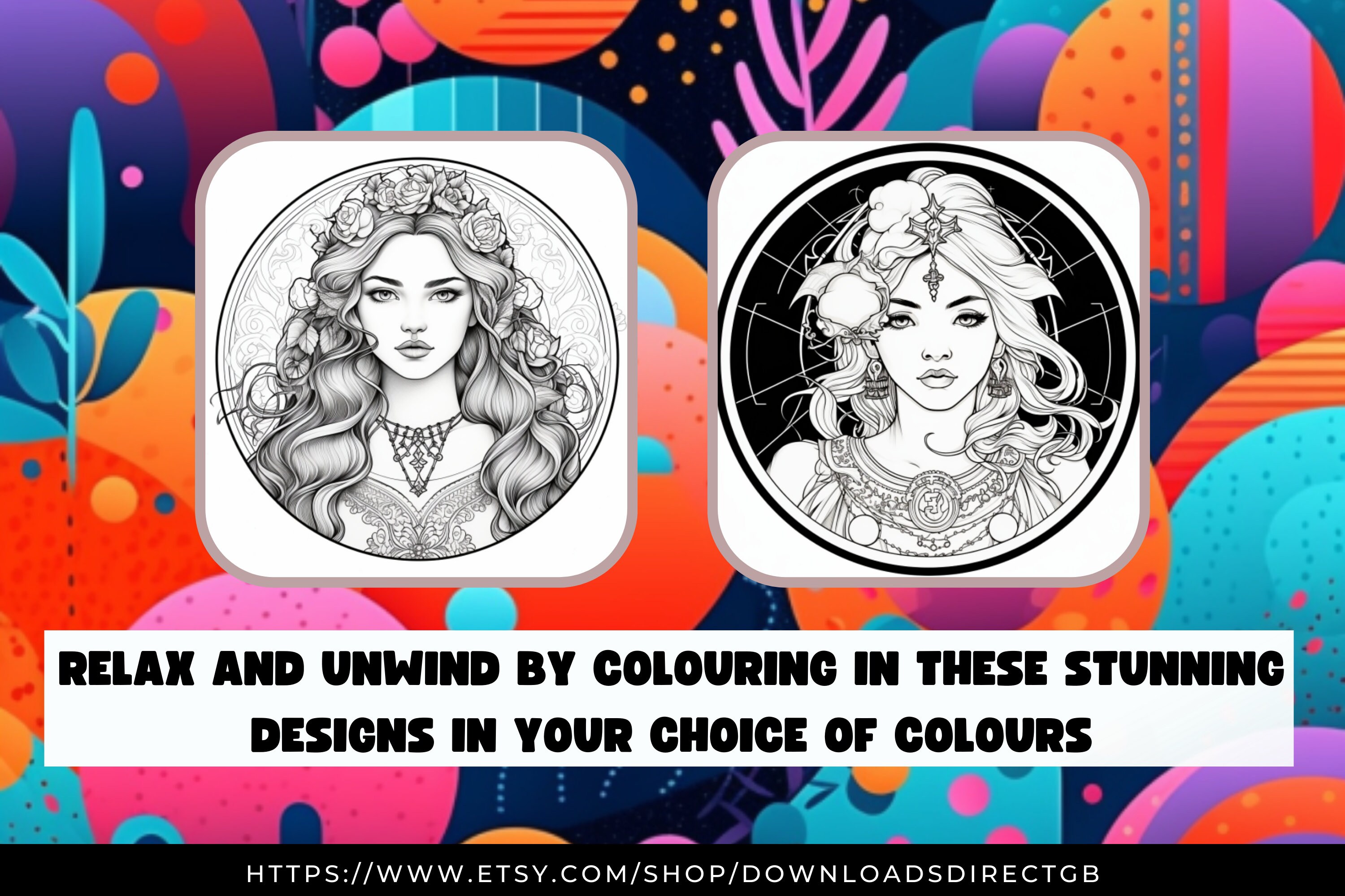 TAROT COLOURING BUNDLE, Adult Coloring Book, Adult Colouring Pages ...