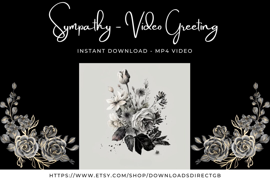 ANIMATED SYMPATHY CARD Unique Funeral E-card Thinking of You - Etsy