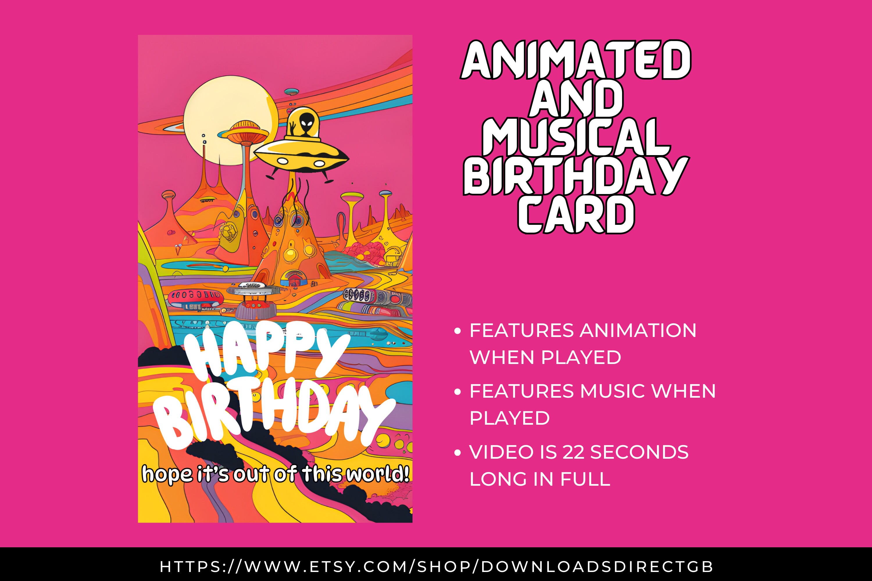 HAPPY BIRTHDAY CARD, Animated Ecard, Musical Ecard, Alien Ecard, Ufo ...