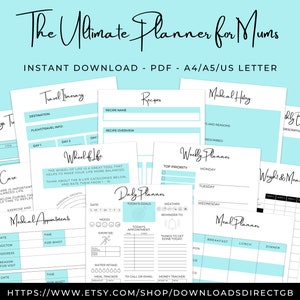 ULTIMATE MUM PLANNER, Printable Bundle, Gift for Her, Gift for Mum ...