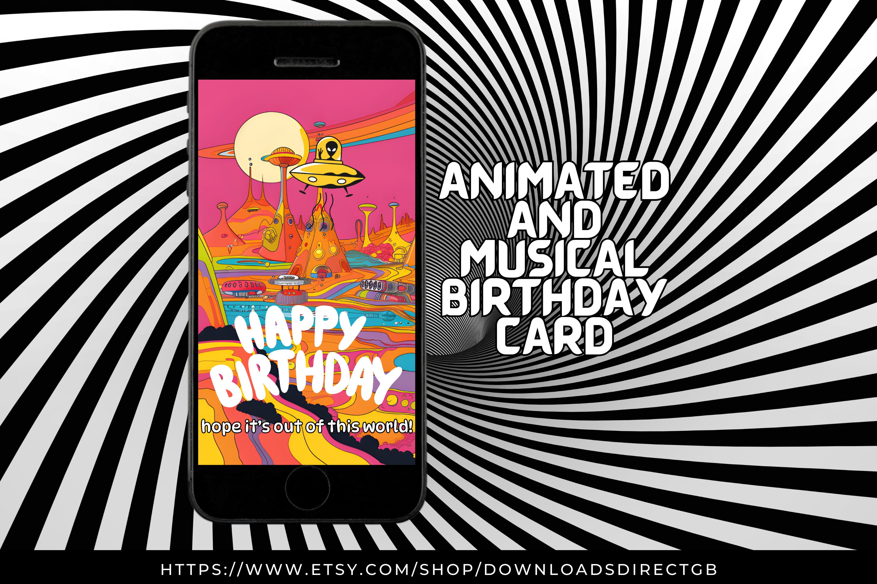 HAPPY BIRTHDAY CARD, Animated Ecard, Musical Ecard, Alien Ecard, Ufo ...