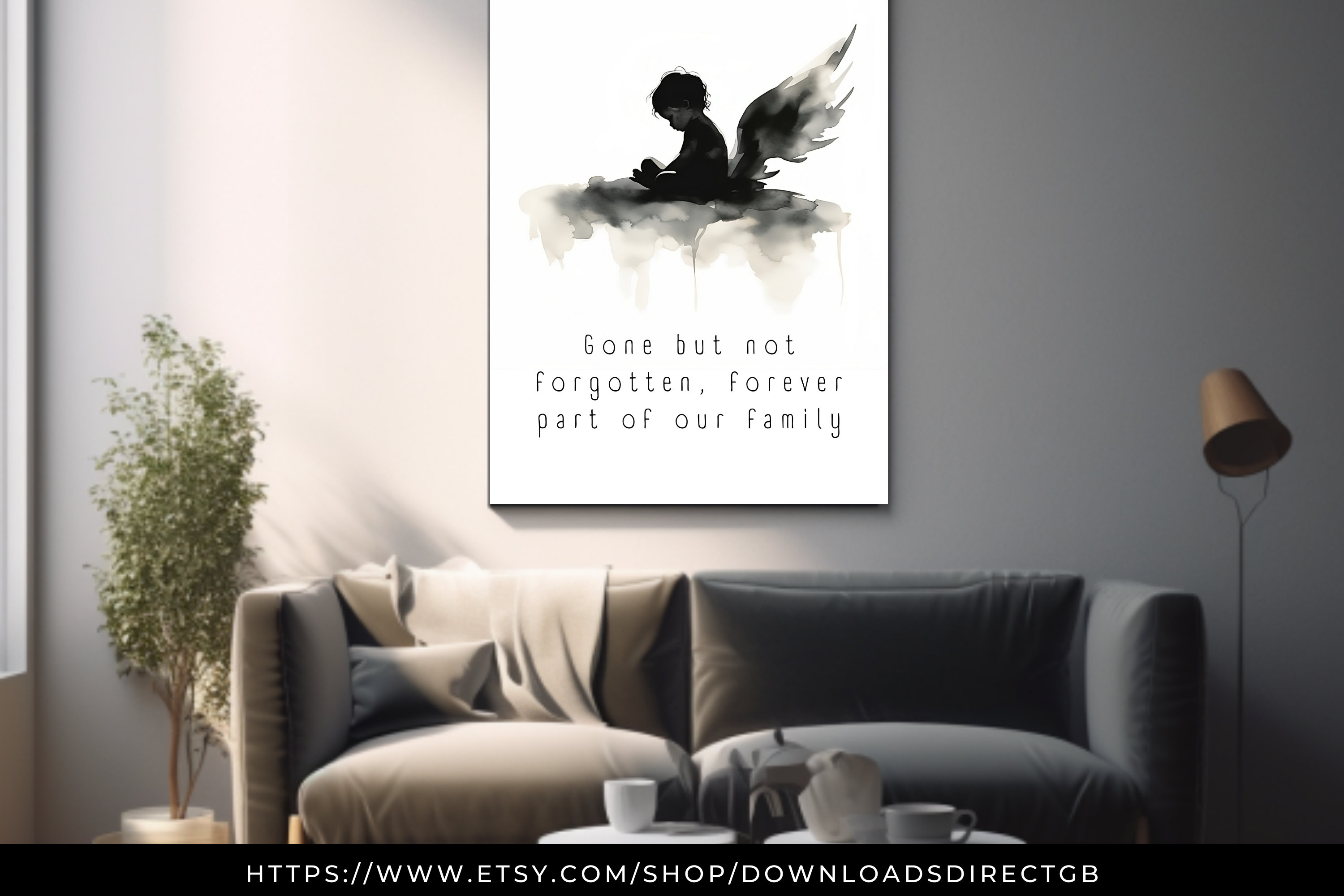 MEMORIAL WALL ART, Printable Miscarriage Art, Loss of Baby Print, Angel ...