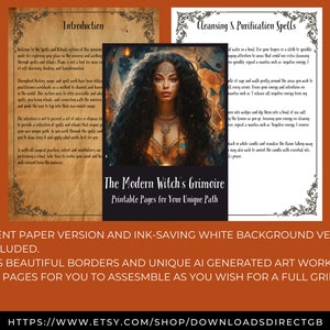GRIMOIRE PRINTABLE PDF, 500 Printable Grimoire Pages, Witchcraft Bundle ...