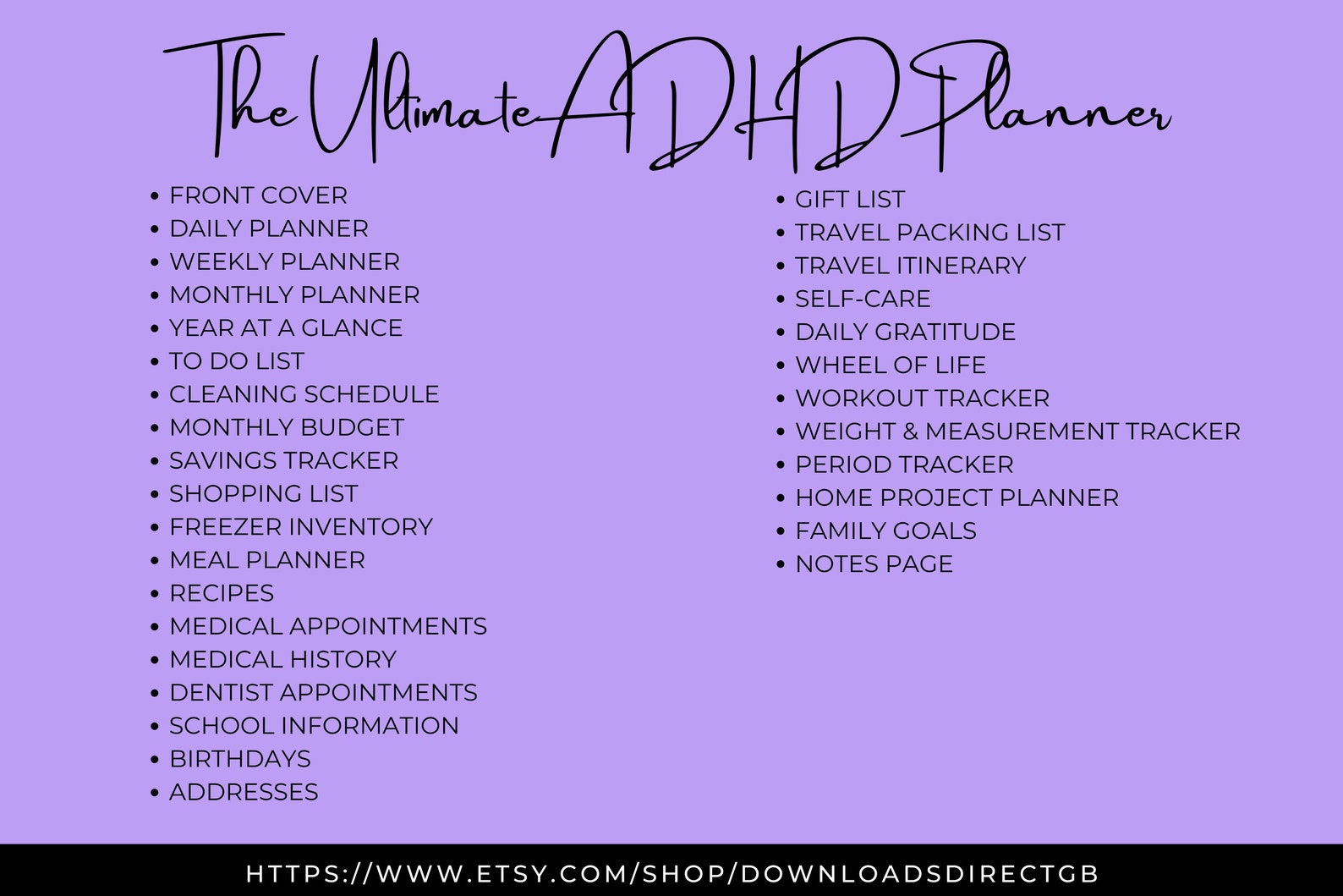 ADHD PRINTABLE PLANNER, Minimalist Journal, Neurodivergent Diary, Gift ...