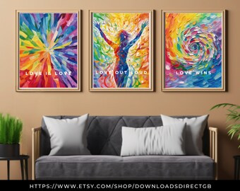 Love Who You Are Print LGBTQ Pride Poster Prints Pride Flag - Etsy