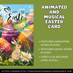 HAPPY EASTER CARD, Animated Ecard, Musical Ecard, Easter Bunny E-card ...