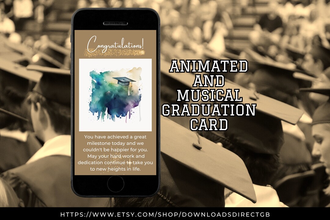 ANIMATED GRADUATION CARD, Congratulations on Your Graduation ...