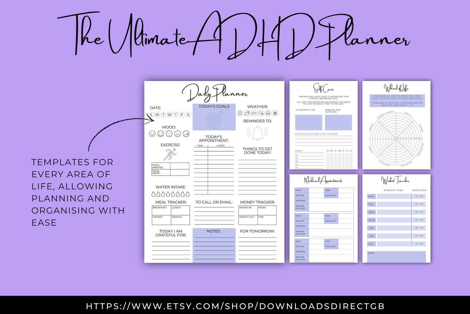 ADHD PRINTABLE PLANNER, Minimalist Journal, Neurodivergent Diary, Gift ...