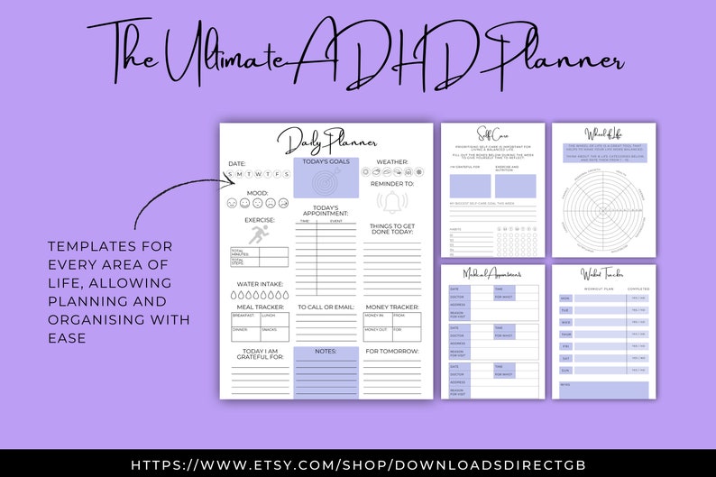 ADHD PRINTABLE PLANNER Minimalist Journal Neurodivergent - Etsy