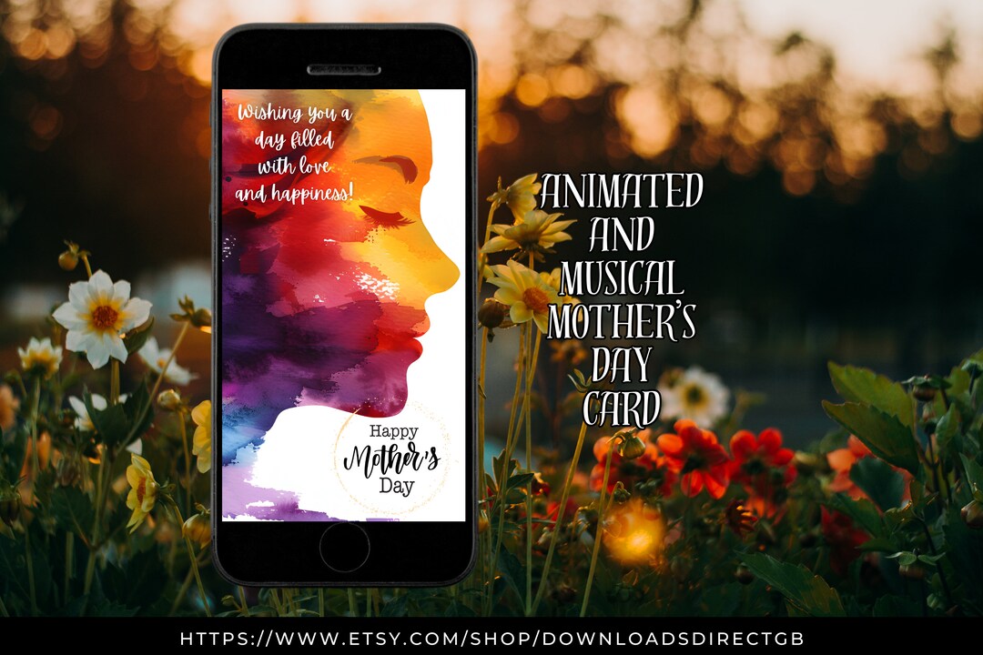 MOTHERS DAY CARD, Animated Video Card, Musical Video Card, Card for Mum ...