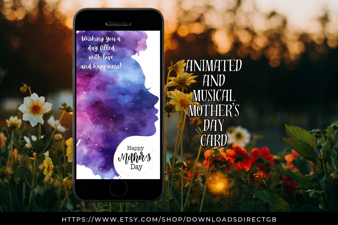 MOTHERS DAY CARD, Animated Video Card, Musical Video Card, Card for Mum ...