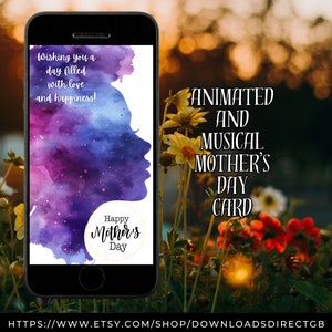 MOTHERS DAY CARD, Animated Video Card, Musical Video Card, Card for Mum ...