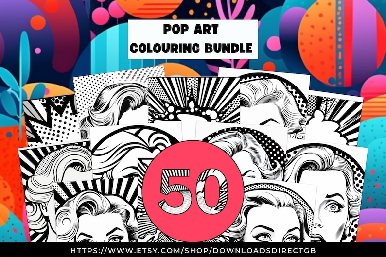 POPART COLOURING BUNDLE, Adult Coloring Book, Adult Colouring Pages ...