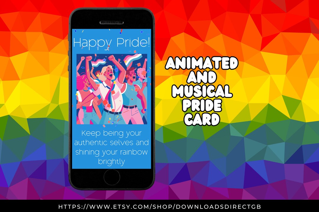 ANIMATED PRIDE CARD, Musical Pride Month Card, Gay Pride, Lesbian Pride ...