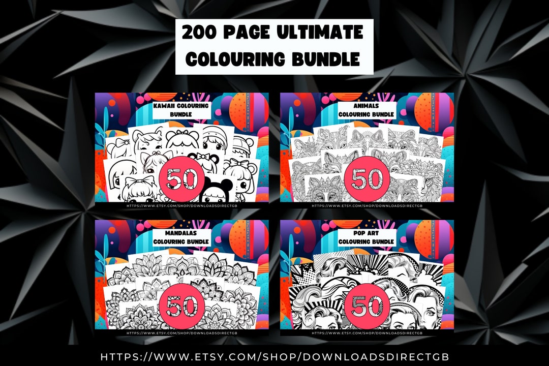 ULTIMATE COLOURING BUNDLE, Adult Coloring Book, Adult Colouring Pages ...
