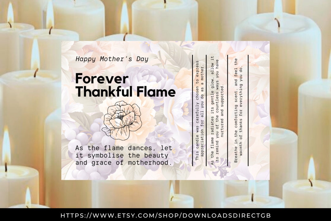 MOTHER'S DAY GIFT, Mum Candle Label, Mothers Day Candle Label ...