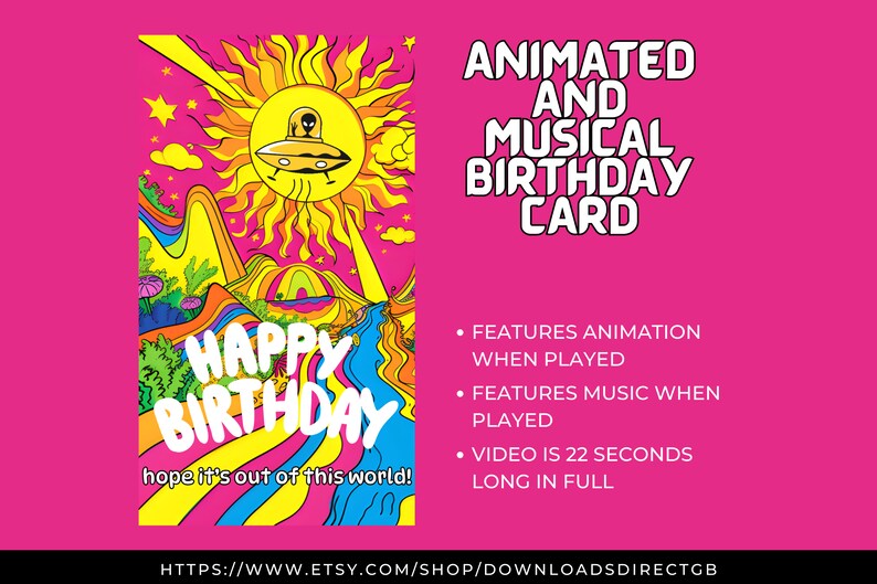 HAPPY BIRTHDAY CARD, Animated Ecard, Musical Ecard, Alien Ecard, Ufo ...
