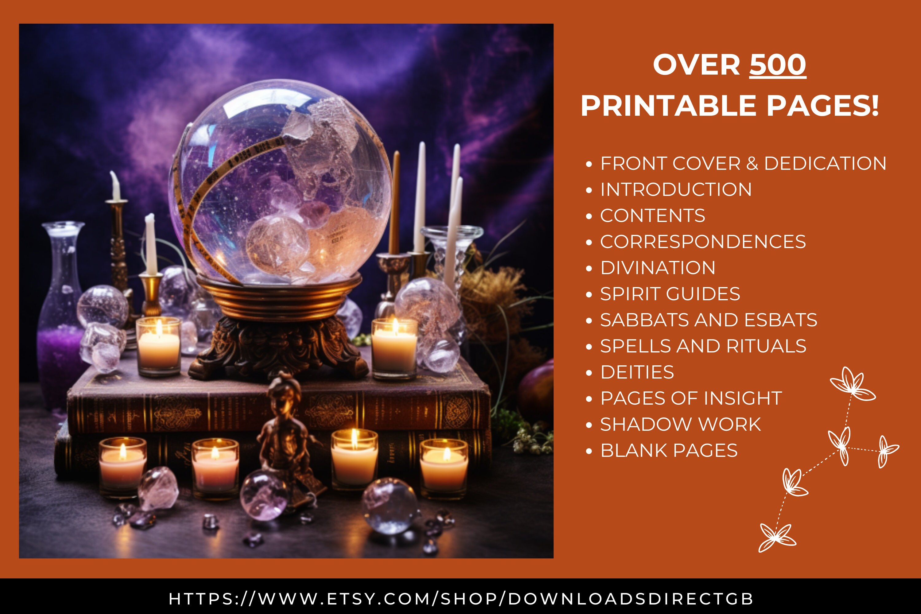 GRIMOIRE PRINTABLE PDF, 500 Printable Grimoire Pages, Witchcraft Bundle ...