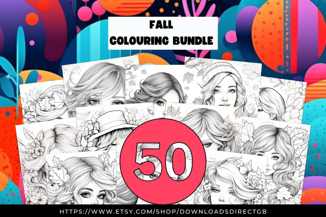FALL COLOURING BUNDLE, Adult Coloring Book, Adult Colouring Pages ...