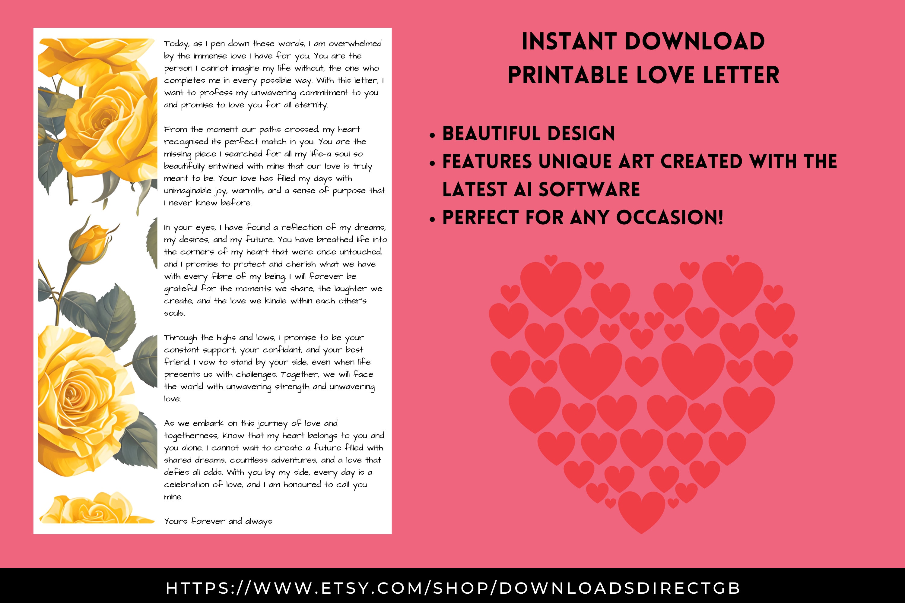 PRINTABLE LOVE LETTER, Letter to Wife, Letter to Husband, Letter to ...