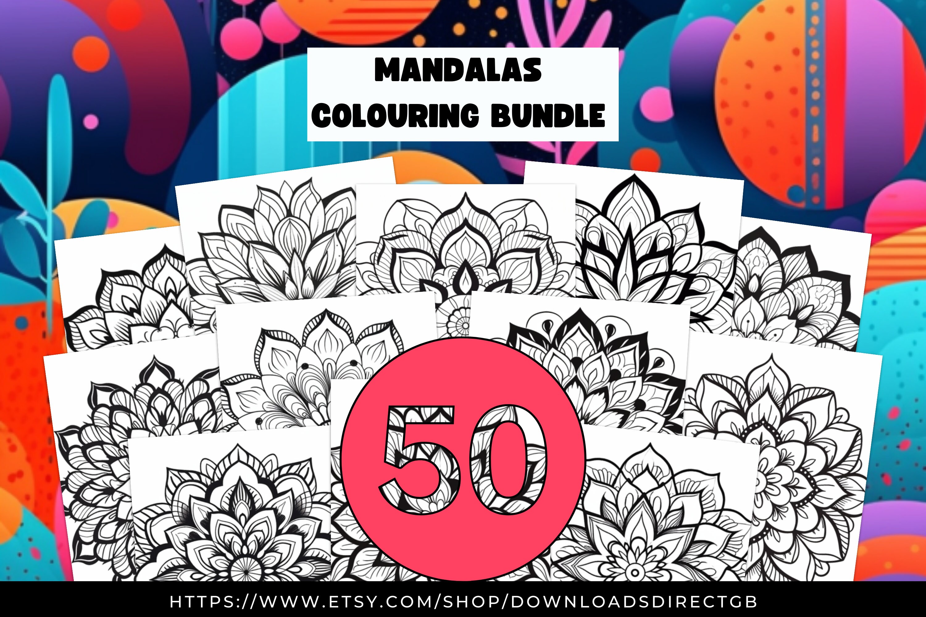 MANDALAS COLOURING BUNDLE, Adult Coloring Book, Adult Colouring Pages ...