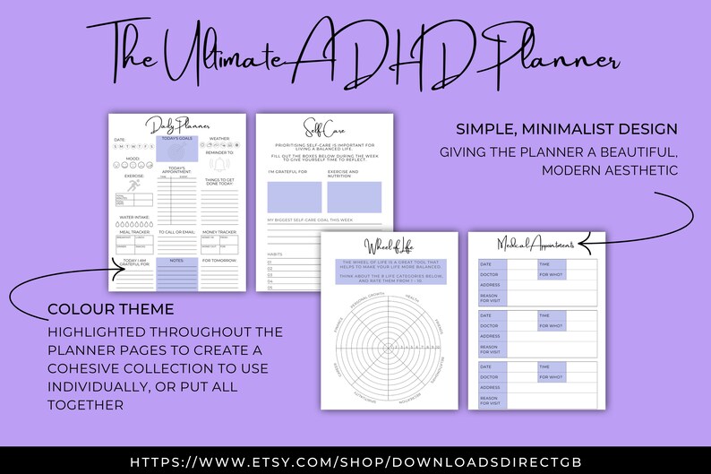 ADHD PRINTABLE PLANNER Minimalist Journal Neurodivergent - Etsy