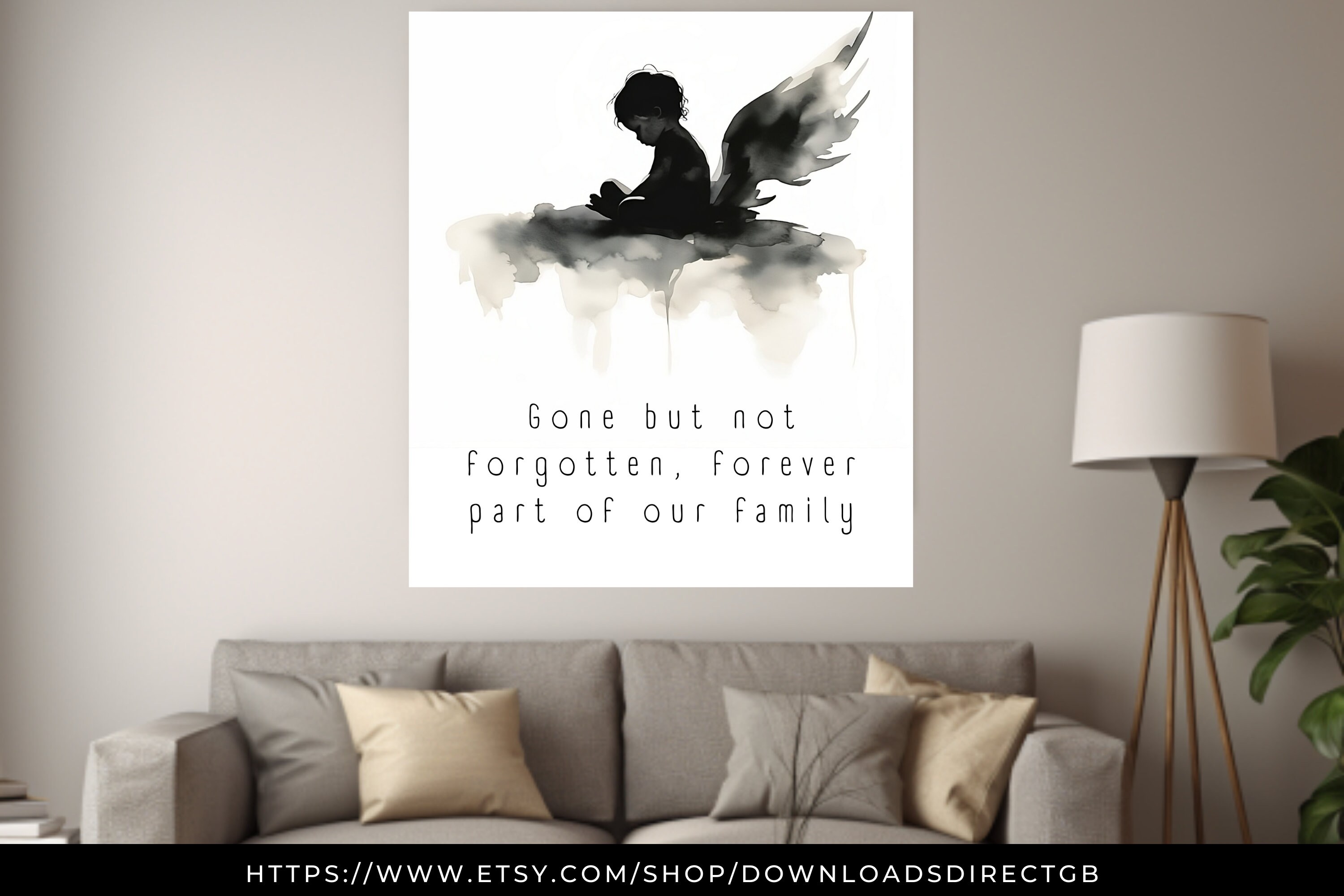 MEMORIAL WALL ART, Printable Miscarriage Art, Loss of Baby Print, Angel ...