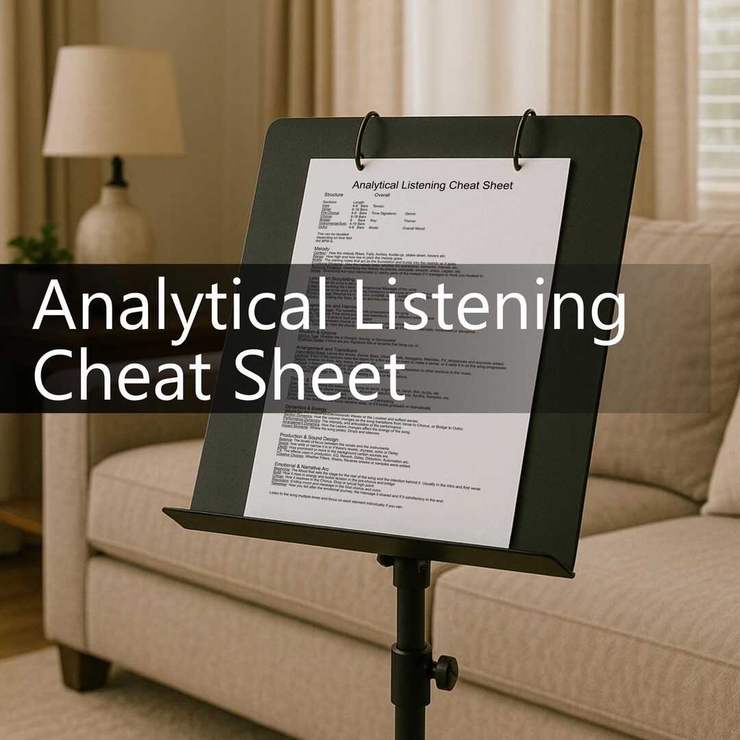 Analytical Listening Cheat Sheet: Music Composition Tool (PDF) - Etsy