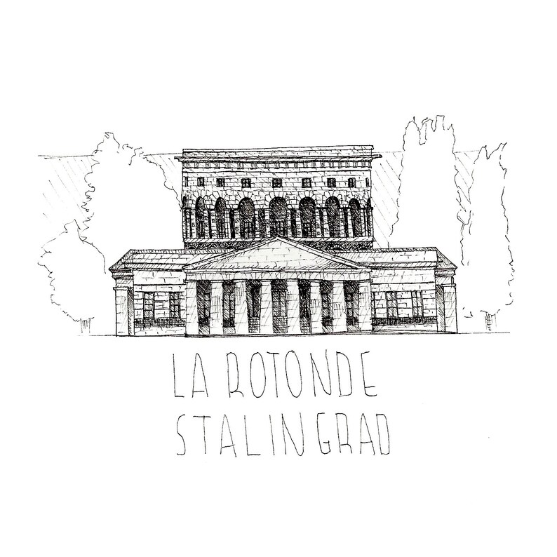 La Rotonde Stalingrad | Dessin De Paris | Illustration | Print Encre ...