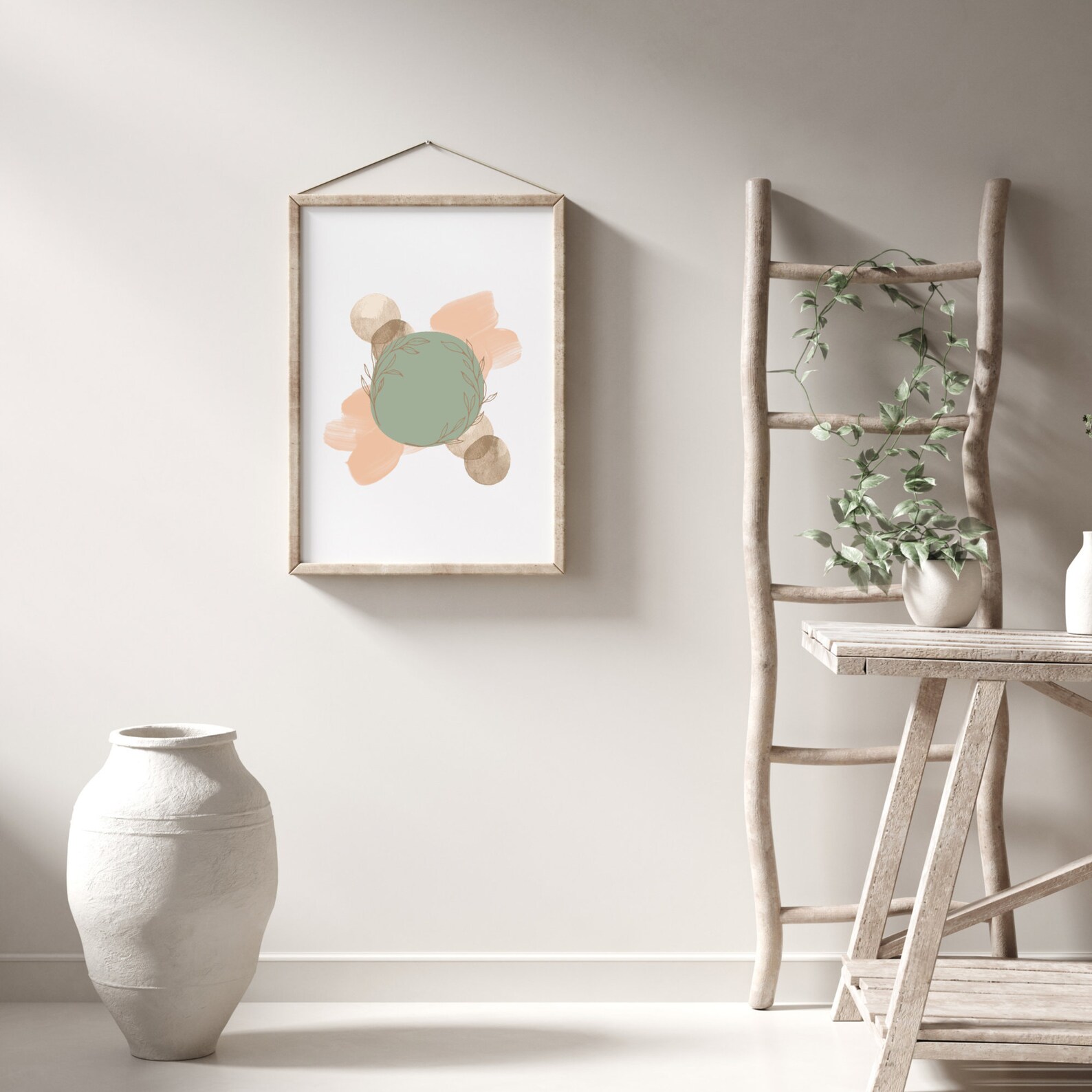 Contemporary Art Print, Printable Wall Art, Digital Print, Mid Century ...