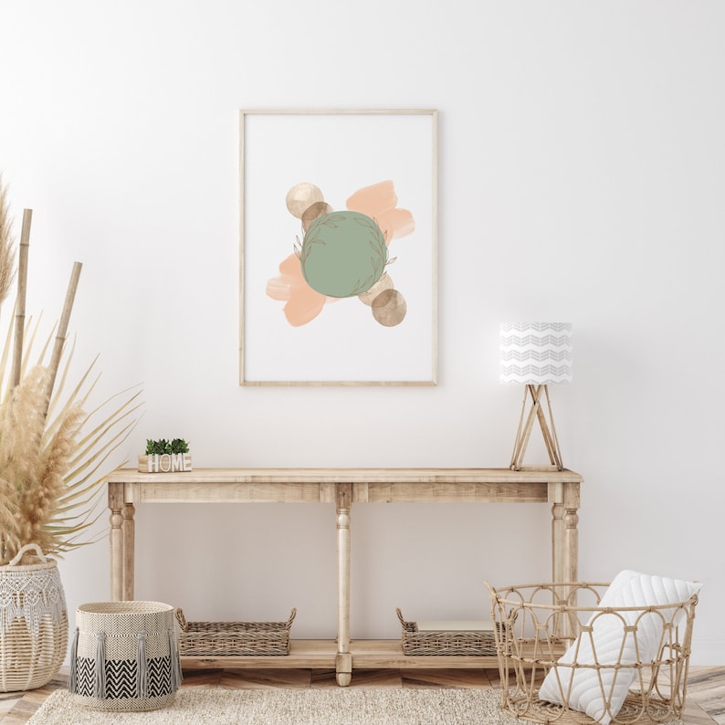 Contemporary Art Print, Printable Wall Art, Digital Print, Mid Century ...