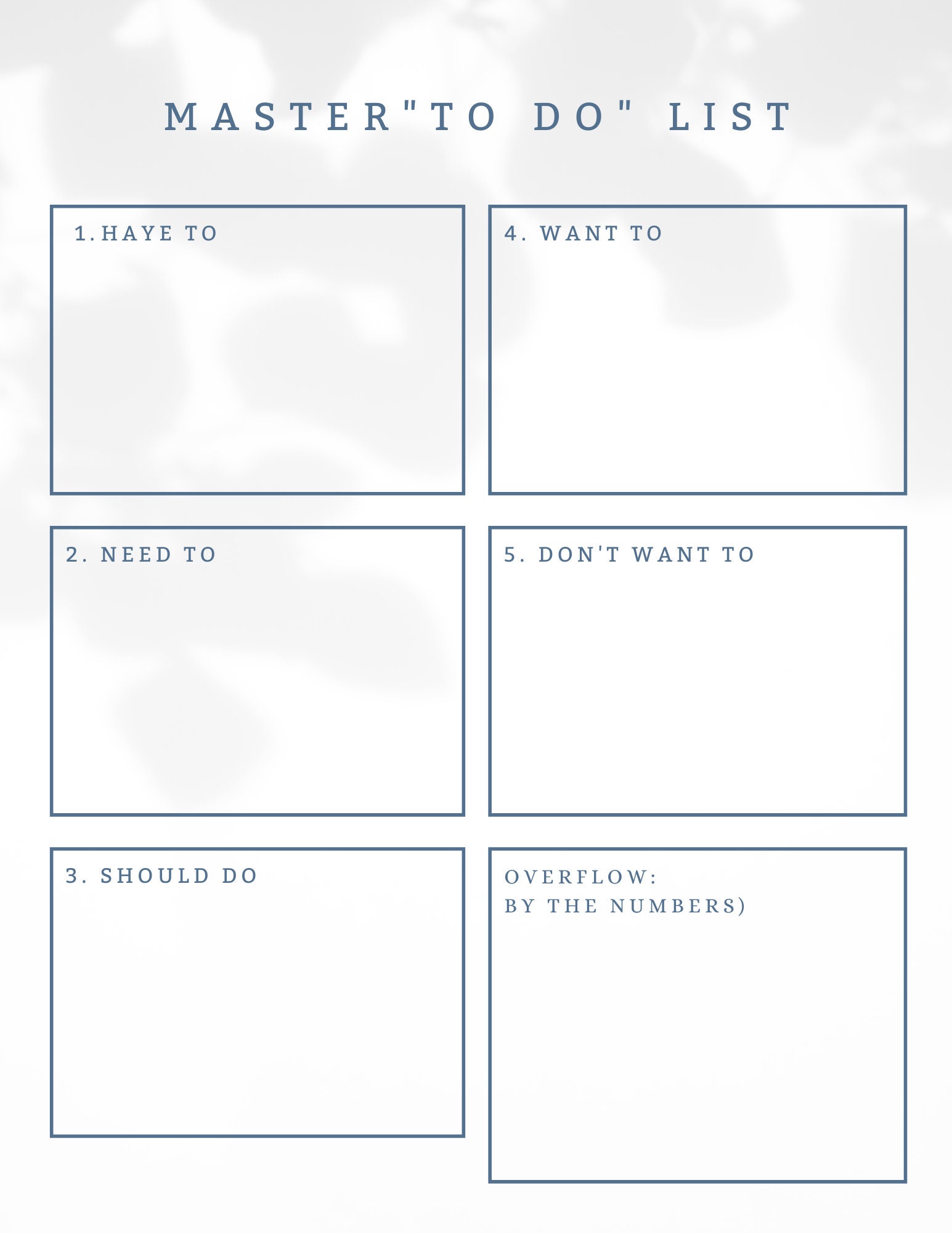 Master to Do List With Productivity Planner and Space for Scripture of ...