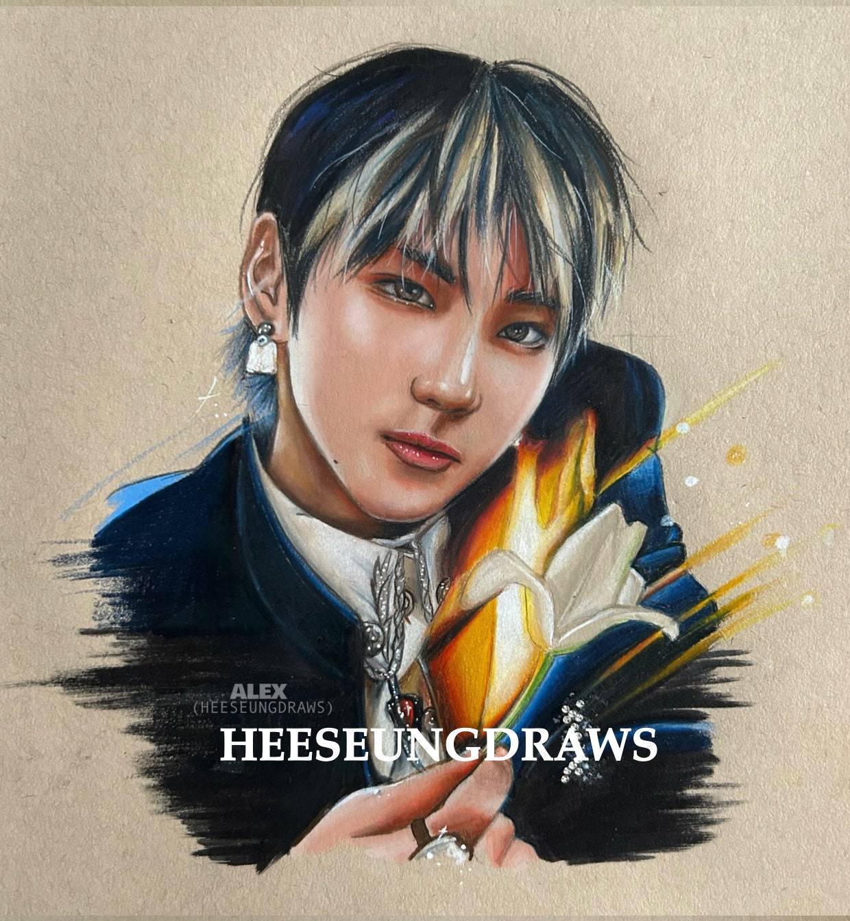 Enhypen Jungwon Drawing Print A5 - Etsy Australia