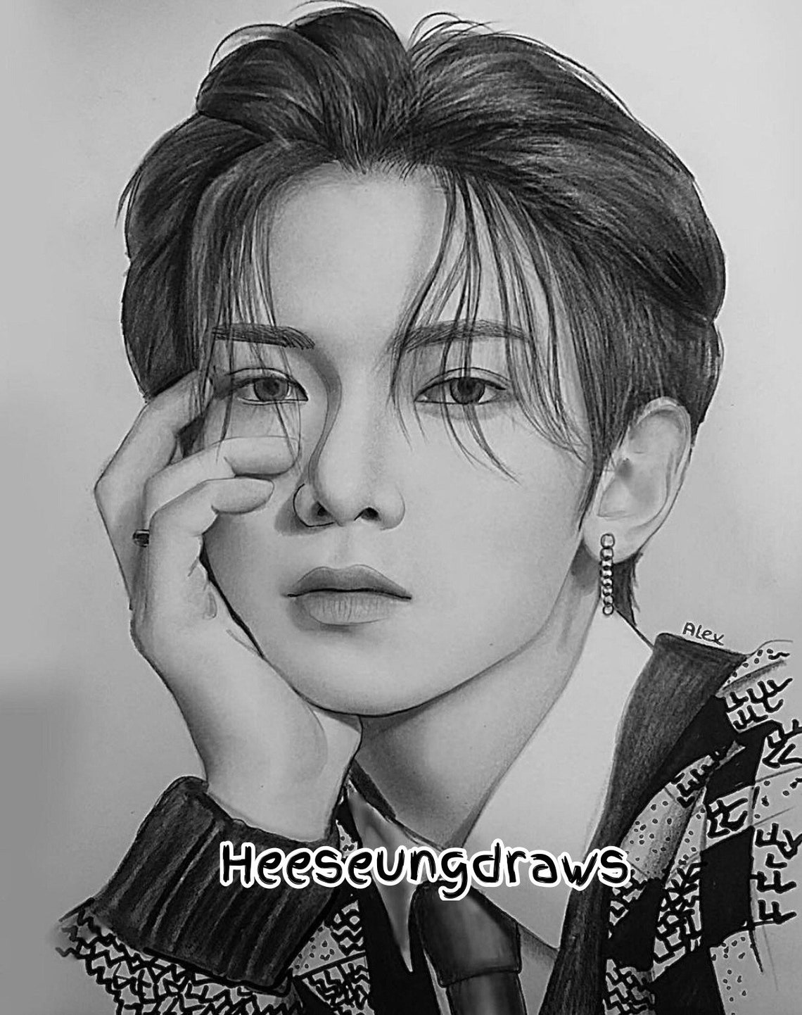Ateez Member Drawing Print pick Member A5 - Etsy