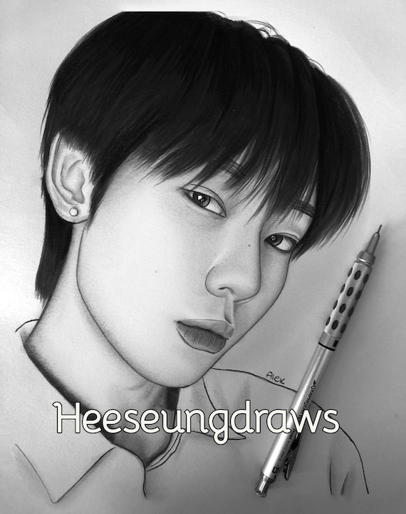 Enhypen Sunoo Drawing Print A5 - Etsy