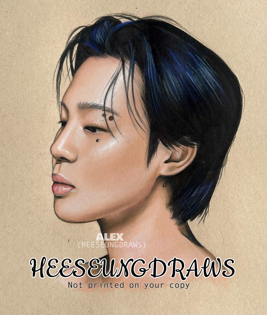 Jimin BTS Drawing Print A5 - Etsy