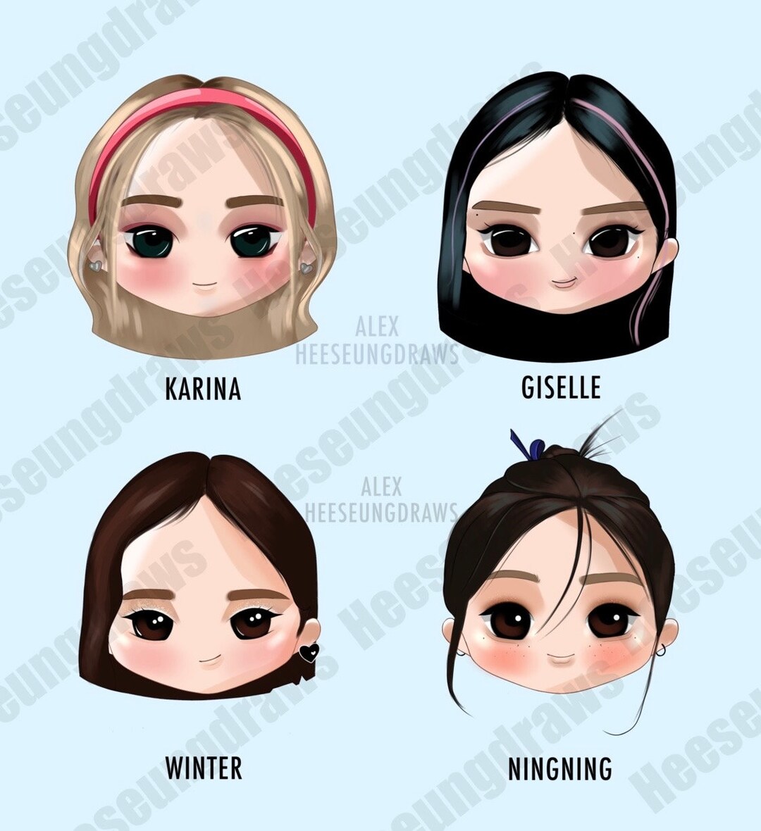 AESPA Art Sticker - Etsy