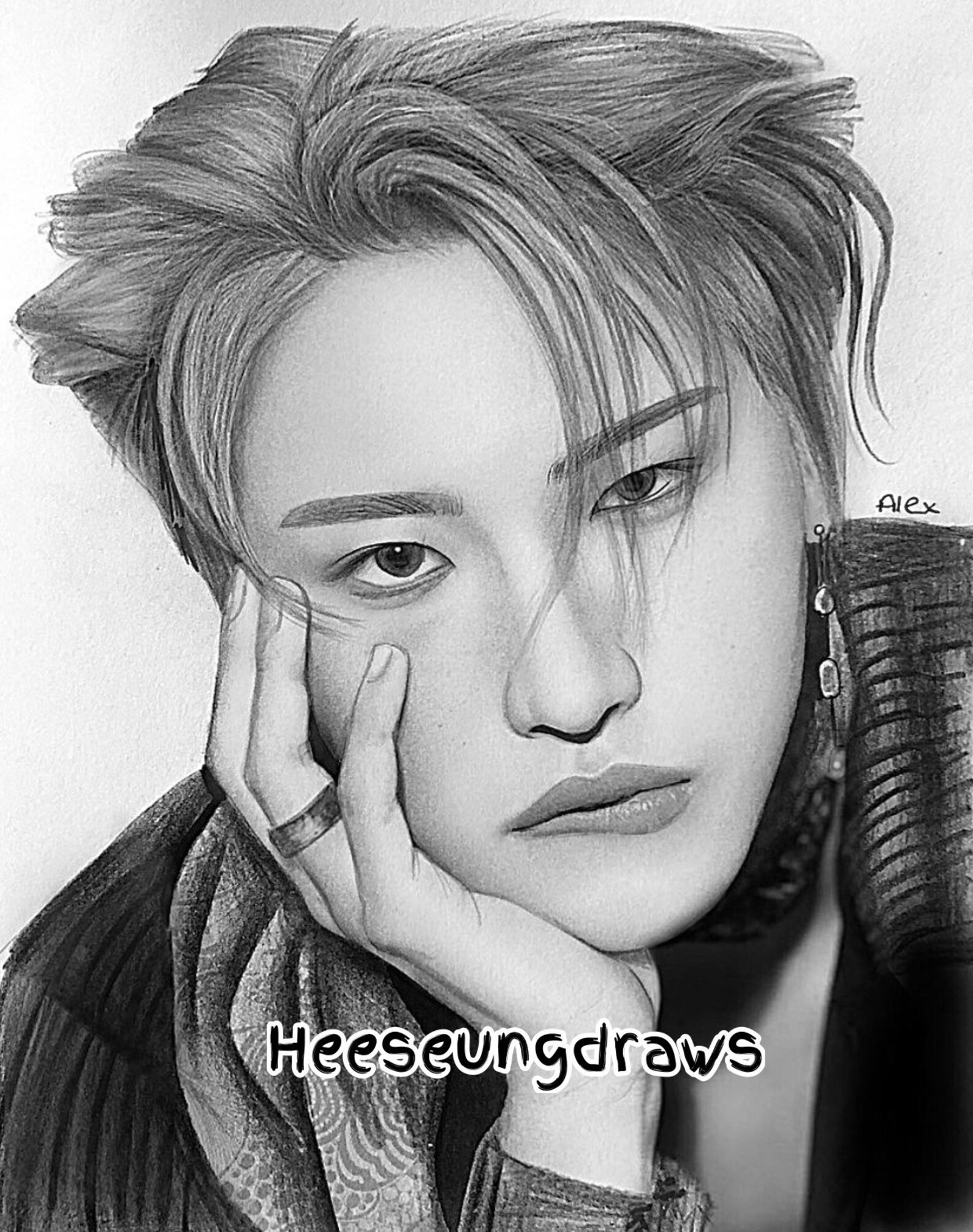 Ateez Member Drawing Print (pick Member) A5 - Etsy